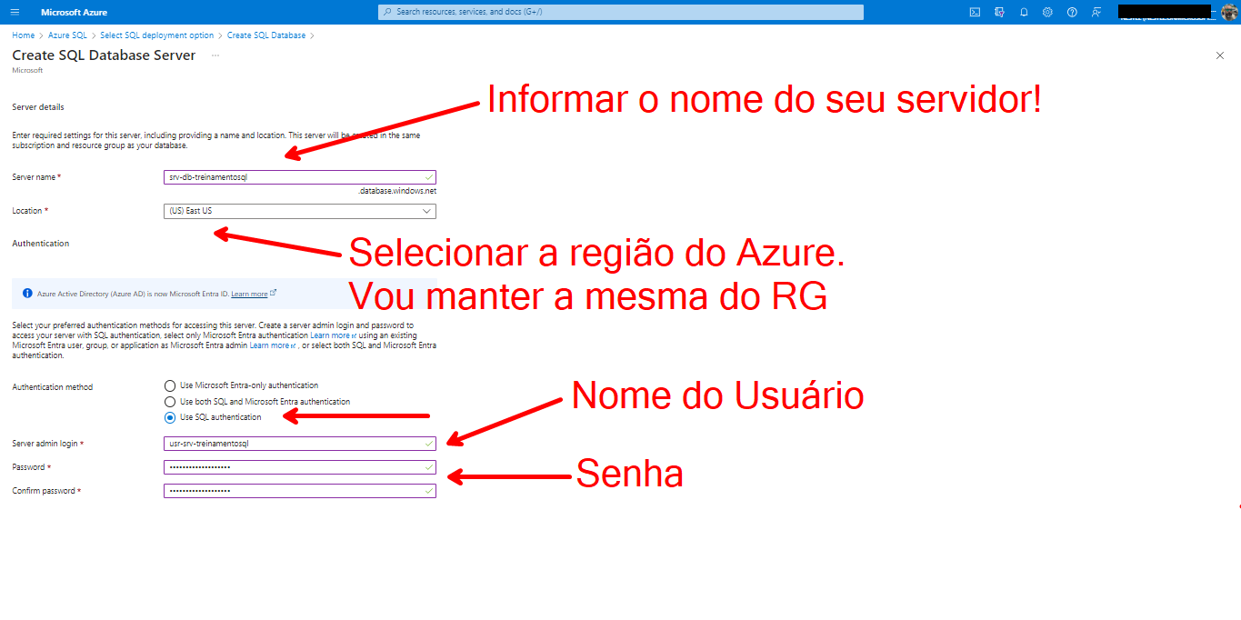 2. Provisionando Azure SQL - Projeto BI Zero TO DW