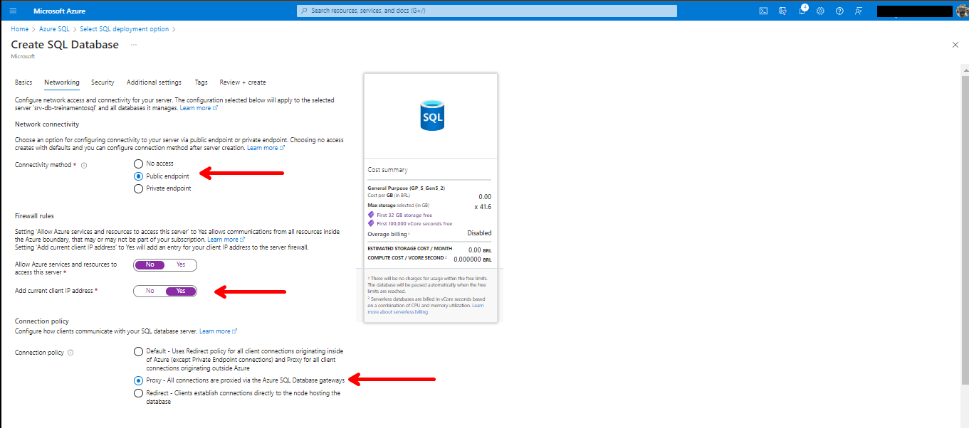 2. Provisionando Azure SQL - Projeto BI Zero TO DW